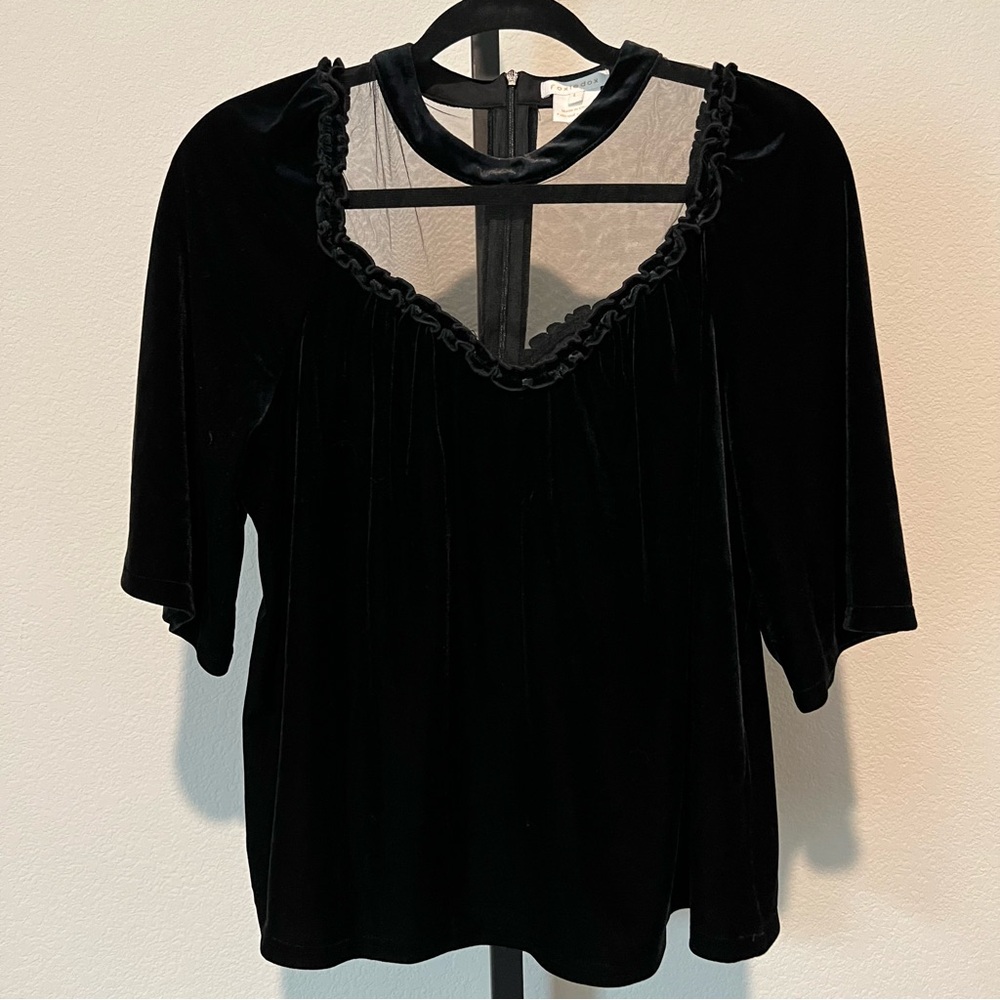 Foxiedox Sheer Chest Top - Gem